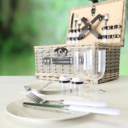 Boltze Picknickkorb Ariege 38 x 28 x 18 cm skandinavische Deko Online Shop