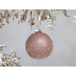 Chic Antique Rosa Weihnachtskugel aus Glas Model 3 skandinavische Deko Online Shop