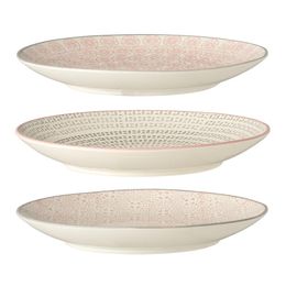 Bloomingville C&eacute;cile Teller klein, Rose, Steingut 3er-Ser &Oslash; 20 cm, 3er-Set skandinavische Deko Online Shop