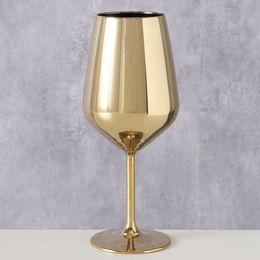 Boltze Weinglas Adora metallic 22 cm, &Oslash; 9 cm, 490 ml, Gold skandinavische Deko Online Shop