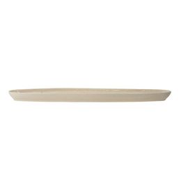 Bloomingville Servierteller Bea schmal aus Steingut 35,5 x 8 x 2 cm, natur skandinavische Deko Online Shop