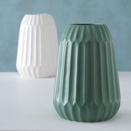 Boltze Vase Cucita 2er H21 x &Oslash;14 cm, gr&uuml;n/weiss skandinavische Deko Online Shop