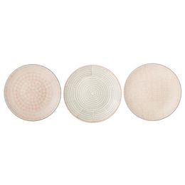 Bloomingville C&eacute;cile Teller, Rose, Steingut 3er-Set &Oslash; 25 cm, 3er-Set skandinavische Deko Online Shop