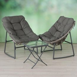 Boltze Gartenm&ouml;bel Set Levin Rattan 2 St&uuml;hle + Tisch skandinavische Deko Online Shop