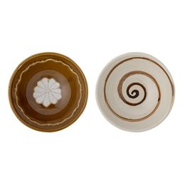Bloomingville Heikki Schalenset 200 ml, Steingut &Oslash; 12 x H4,5 cm, Set of 2 skandinavische Deko Online Shop