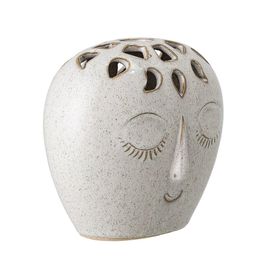 Bloomingville Vase Elissa 15,5 x 10 x 14,5 cm, beige skandinavische Deko Online Shop