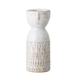 Bloomingville Vase Embla H14,5 x &Oslash;6 cm, weiss skandinavische Deko Online Shop
