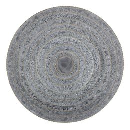 Bloomingville Tablett Karenlil 9er Set aus Metall &Oslash; 6-38 cm, grau skandinavische Deko Online Shop