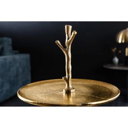 Invicta Interior Etagere Abstract 50 cm, &Oslash; 35 cm, gold skandinavische Deko Online Shop