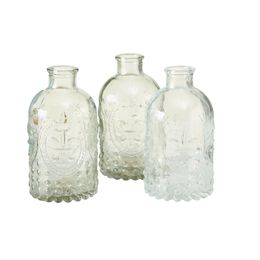 Boltze Vase Country Glas 3er 12 cm, &Oslash; 5,5 cm skandinavische Deko Online Shop