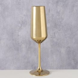 Boltze Sektglas Adora Metallic 22,5 cm, &Oslash; 7 cm, 195ml, Gold skandinavische Deko Online Shop