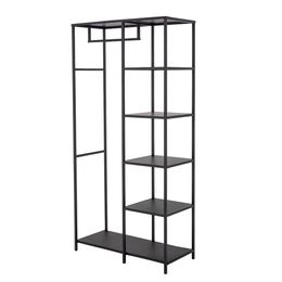 Bloomingville Kleiderst&auml;nder Regal Valde L90 x B40 x H183cm, schwarz skandinavische Deko Online Shop