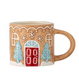 Bloomingville Ginnie Becher, Weihnachtshaus &Oslash; 9,5xH13 cm skandinavische Deko Online Shop