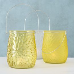 Boltze Teelichthalter Teelichtglas Mela 3er Set H14 x &Oslash;11 cm skandinavische Deko Online Shop