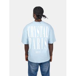 Crystal Paris Shirt 'Face' Gr&ouml;&szlig;e XL hellblau