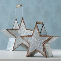 Boltze Dekoaufsteller Rumana 2er Set 27-36 x 14-17 x 27-36 cm, grau skandinavische Deko Online Shop