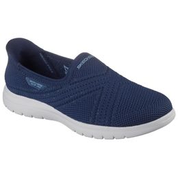 Skechers Damen Slip-On Sneaker "ON-THE-GO FLEX-EXCELLENCY", Gr. 36, blau, Textil, Schuhe, Slipper, Schlupfschuh mit Memory Foam und Slip-ins