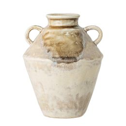 Bloomingville Vase Ines aus Steingut &Oslash; 13,5 cm, H&ouml;he 18 cm, braun skandinavische Deko Online Shop