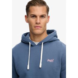 Superdry Herren Kapuzensweatshirt "Essential Logo Classic Hood"vintage indigo, Gr. XXXL, unifarben, angeraute Sweatware, Obermaterial: 70% Baumwolle,