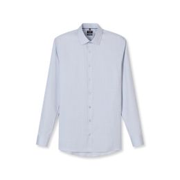 OLYMP Herren Businesshemd "OLYMP No. Six, Super Slim, Kent", blau, Gr. 46, 97% Baumwolle, 3% Elastolefin, Hemden