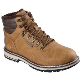 Skechers Herren Winterstiefel "CORADO-MEMPHIS", Gr. 45hellbraun, Lederimitat, Schuhe, Schn&uuml;rstiefel mit Warmfutter