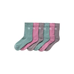 active by Lascana LASCANA ACTIVE Socken Damen Gr&ouml;&szlig;e 35/38 taupe / jade / eosin / wei&szlig;