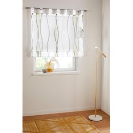 Raffrollo OTTO HOME, B:80cm H:140cm, beige, Voile, Obermaterial: 100% Polyester, K&uuml;che, Raffrollos, "Dimona", Transparent, Voile, Polyester