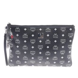 MCM Clutch Damen Gr&ouml;&szlig;e One Size Second Hand schwarz