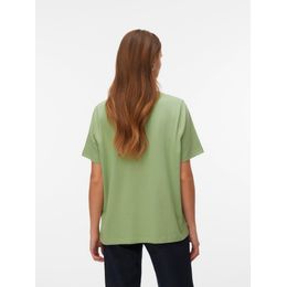 V&eacute;ro Moda VERO MODA Damen Kurzarmshirt "VMURENA CATY SS TOP BOX JRS", gr&uuml;n, Gr. S, bedruckt, Jersey, Obermaterial: 100% Baumwolle, Shirts, mit floralem Print