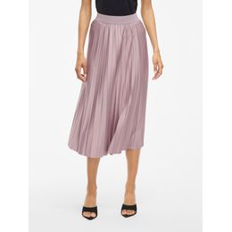 Vila Damen Plisseerock "VINITBAN SKIRT - NOOS"toadstool, Gr. XXL, unifarben, Web, Obermaterial: 96% Polyester, 4% Elasthan, R&ouml;cke