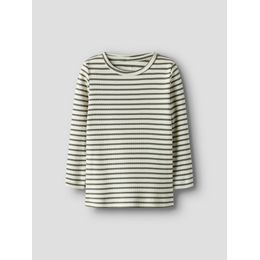 name it Jungen Langarmshirt "NMNBANI LS XSL TOP NOOS", gr&uuml;n, Gr. 122, geringelt, gestreift, Jersey, Obermaterial: 57% Baumwolle, 38% Modal, 5%