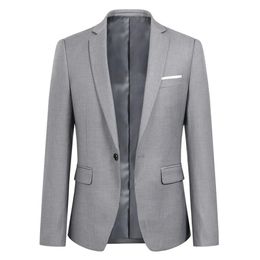 YOUTHUP Suit Jacket male Grey size 2XL