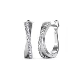 Rougemont Jewellery Earrings 'Funkelnde Creolen Ohrringe 925 Sterling Silber' female Silver size One Size