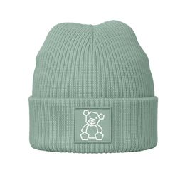 Neverless Beanie 'Teddy Polygon' female Green size Onesize