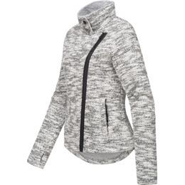 Ragwear Damen Strickfleecejacke "Saskie Melange", grau, Gr. XXL, Obermaterial: 56% Polyester, 44% Baumwolle; Innenfutter: 100% Polyester, Jacken,