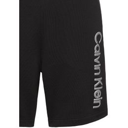Shorts Calvin Klein "EU 350TERRY GRAPHIC SHORT", Herren, Gr. 3XL, N-Gr, schwarz, Sweatware, Obermaterial: 92% Baumwolle, 8% Polyester, unifarben, regular fit kurz, Hosen Shorts, Regular fit mit Markenlogodruck