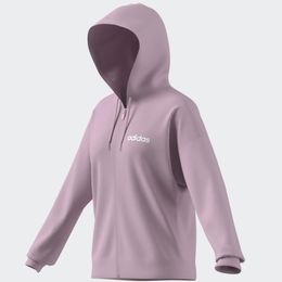 Damen Kapuzensweatshirt "W LIN FT FZ HD", pink, Gr. XS, adidas Sportswear, Obermaterial: 55% Baumwolle, 36% Polyester, 9% Viskose, Sweatshirts
