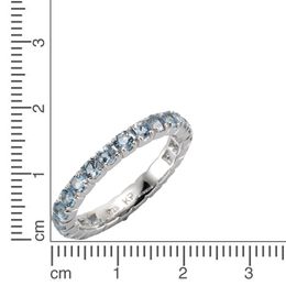 ZEEme Damen Fingerring "Silber 925 rhodiniert mit 24x Blautopas (beh.)", 056 (17,8), Silber 925 (Sterlingsilber), wei&szlig;, Silber 925 (Sterlingsilber),