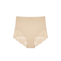 Dorina Damen Shapingslip "Brigitte Eco", Gr. XL, beige, Microfaser, Obermaterial: 94% Polyamid, 6% Elasthan, unifarben, Unterhosen, Mit floralem