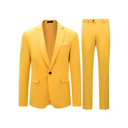 YOUTHUP Suit male Yellow size 56