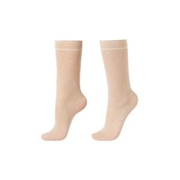 CALZEDONIA Socks '20 DENIER POLKA' female Beige size One Size