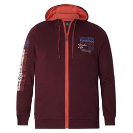 Jan Vanderstorm Zip-Up Hoodie 'Roderich' male Red size XXL