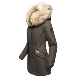 Navahoo Damen Wintermantel "Cristal", grau, Gr. S, Oberstoff: 65% Polyester, 35% Baumwolle; Futter: 100% Polyester; Wattierung: 100% Polyester;