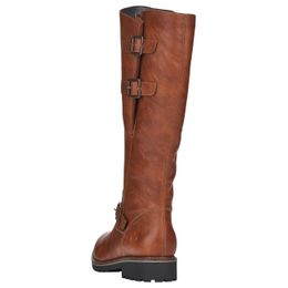 Remonte Damen Winterstiefel, Gr. 36, braun, Lederimitat, Schuhe, Blockabsatz, Langschaftstiefel, Wechselfu&szlig;bett, XL-Schaft