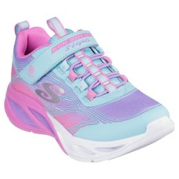 Skechers Damen Sneaker "COSMIC GLOW LIGHTS", Gr. 31, bunt, Lederimitat, Textil, kontrastfarbene Details, Schuhe, Klettschuh mit Glitzer,