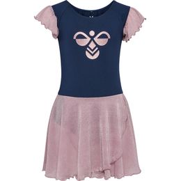Hummel Kleid M&auml;dchen Gr&ouml;&szlig;e 128 dunkelblau / hellpink