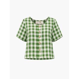 AmourLinen Bluse 'Maeve' Damen Gr&ouml;&szlig;e S gr&uuml;n