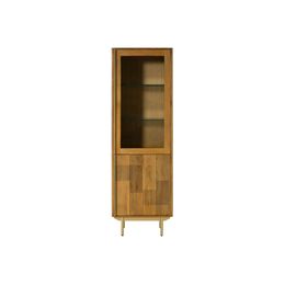 Vitrine Mango 60x40x180 hellbraun ge&ouml;lt MIAMI #117
