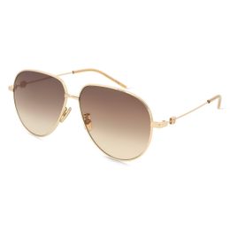 Givenchy GV40092U SPEED | Damen-Sonnenbrille | Fassung: Vollrand, Pilot, Metall, Gelb | Glasfarbe: Braun