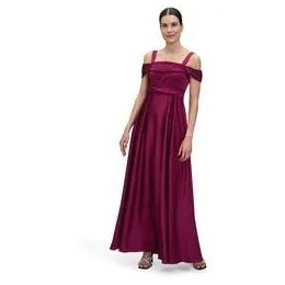 Abendkleid Vera Mont "Damen schulterfrei", Damen, Gr. 40, Normalgr&ouml;&szlig;en, rosa (sweet berry), Obermaterial: 100% Polyester; Futter: 100% Polyester, ausgestellt lang, Wasserfallausschnitt, Kleider Abendkleid